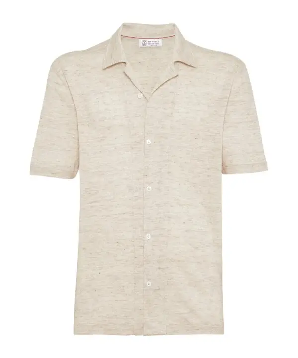 Brunello Cucinelli Short-sleeved Button-up Shirt - Nude