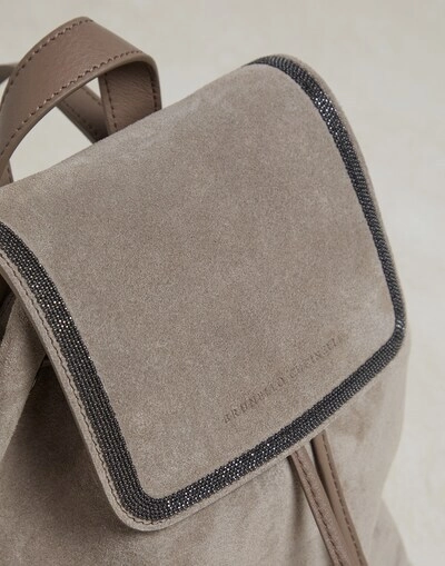 Brunello Cucinelli Logo-debossed Stud-trim Backpack