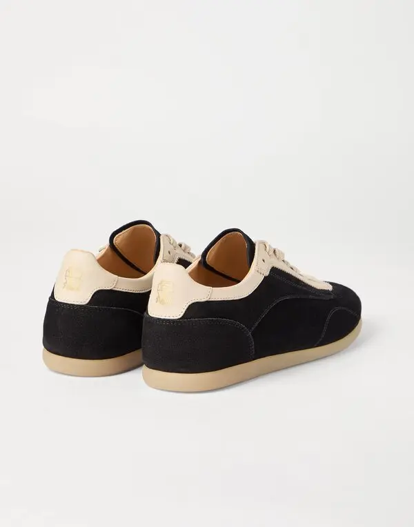 Brunello Cucinelli Suede Panelled Lace-up Sneakers