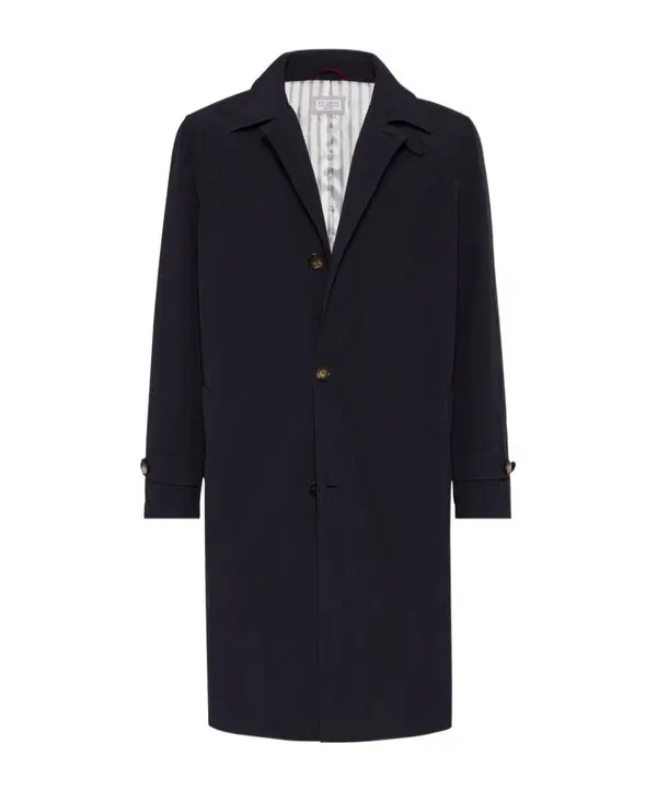 Brunello Cucinelli Single Breasted Long Sleeved Coat - Black