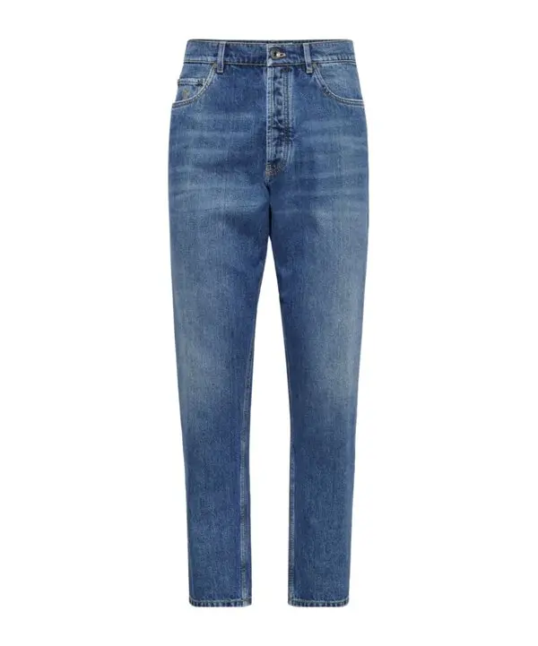 Brunello Cucinelli Mid-rise Tapered Leg Jeans - Blue