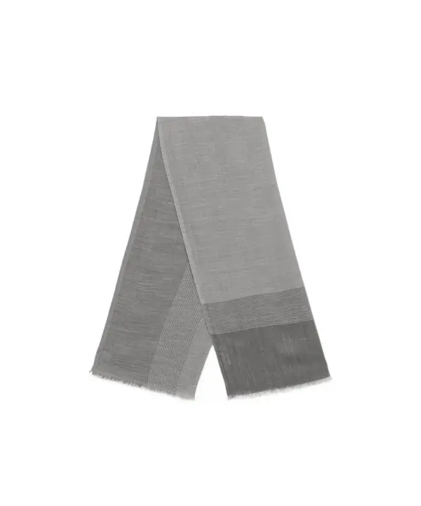 Brunello Cucinelli Frayed Edge Scarf - Gray