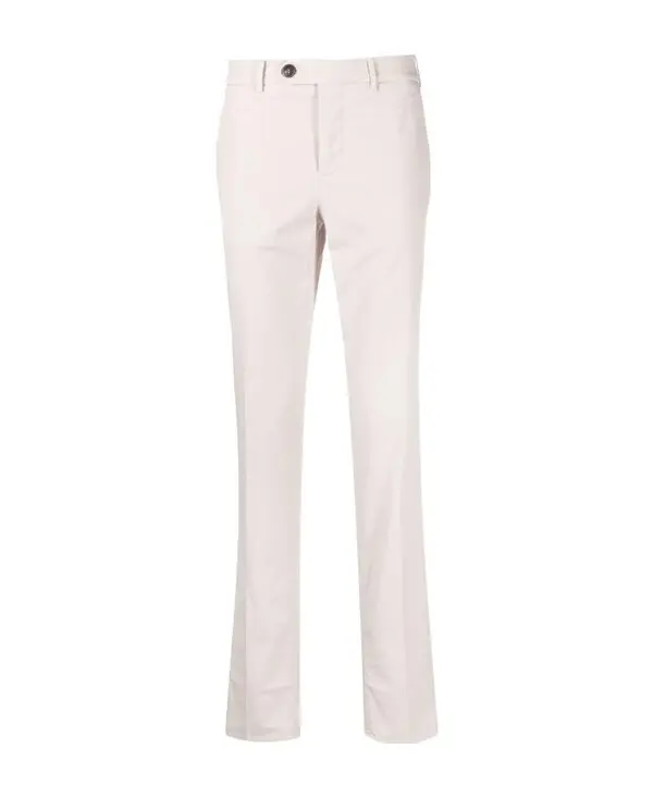 Brunello Cucinelli Cotton Tailored Trousers - White
