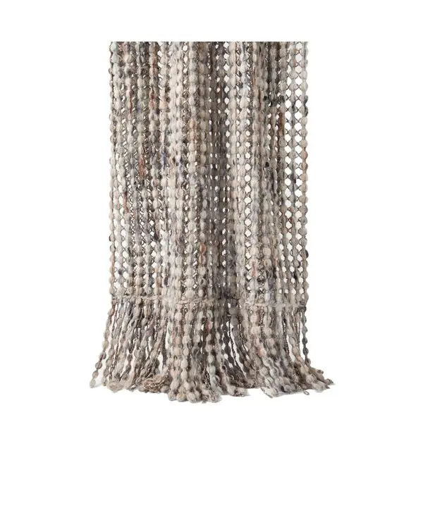 Brunello Cucinelli Balloon Net Embroidered Knitted Scarf - Gray