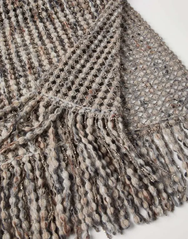 Brunello Cucinelli Balloon Net Embroidered Knitted Scarf