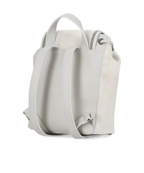 Brunello Cucinelli Logo Embossed Drawstring Backpack