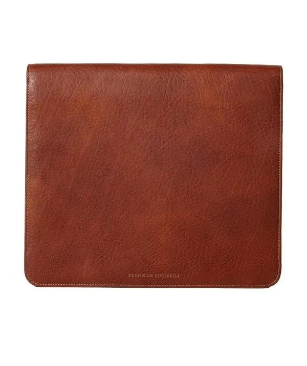 Brunello Cucinelli Zipped Laptop Bag - Red