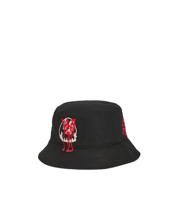 Y3 Embroidered Chito Artwork Bucket Hat - Black