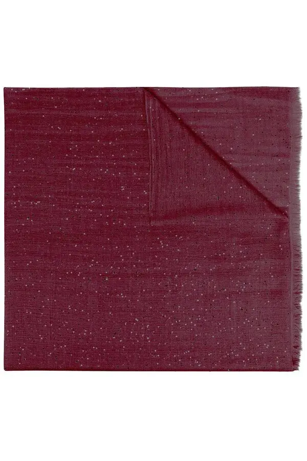 Brunello Cucinelli Sequin-embellished Fringed Scarf - Red