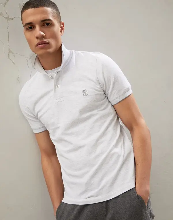 Brunello Cucinelli Embroidered Logo Polo Shirt