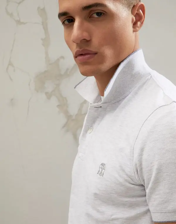 Brunello Cucinelli Embroidered Logo Polo Shirt