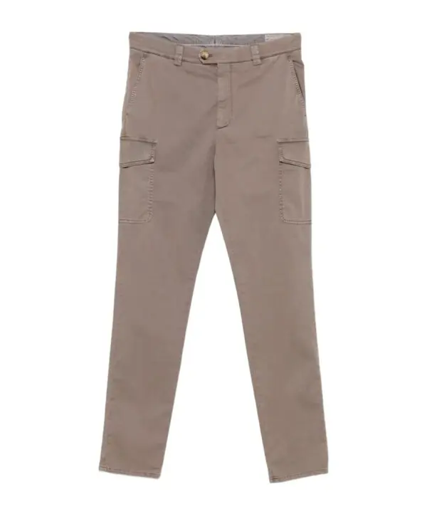 Brunello Cucinelli Cargo-pocket Cotton Trousers - Gray