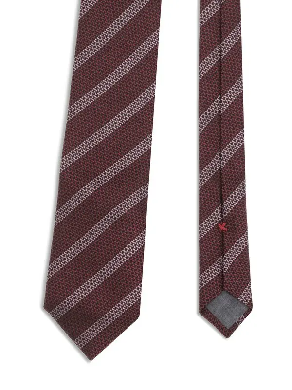 Brunello Cucinelli Striped Silk Neck Tie