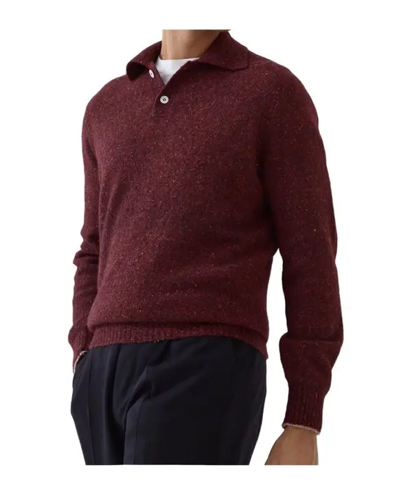 Brunello Cucinelli Mélange-effect Polo Shirt