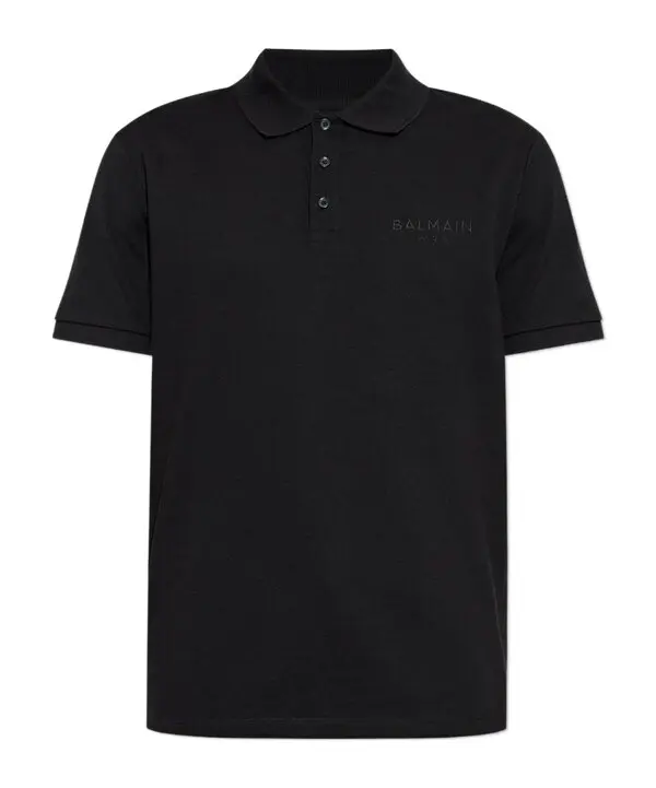 Balmain Logo-embroidered Polo Shirt