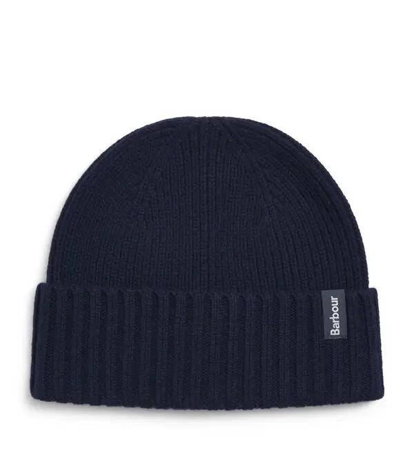 Barbour Wool-cashmere Danforth Beanie - Navy