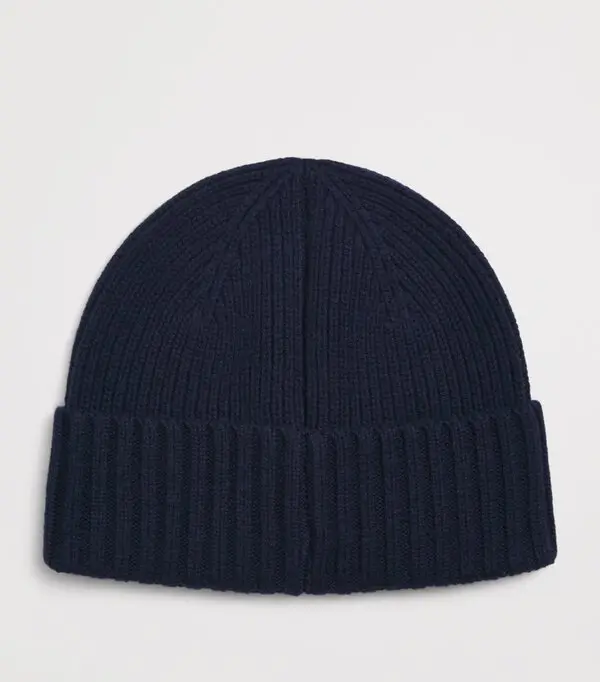 Barbour Wool-cashmere Danforth Beanie - Navy