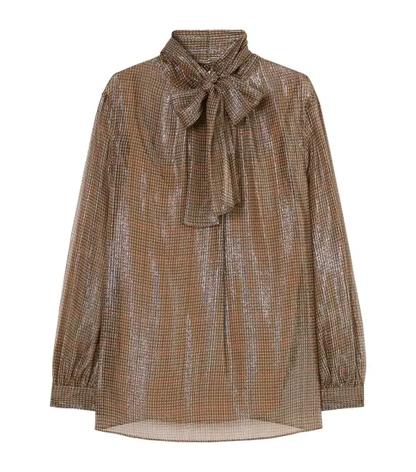 Marina Rinaldi Silk Pussybow Blouse