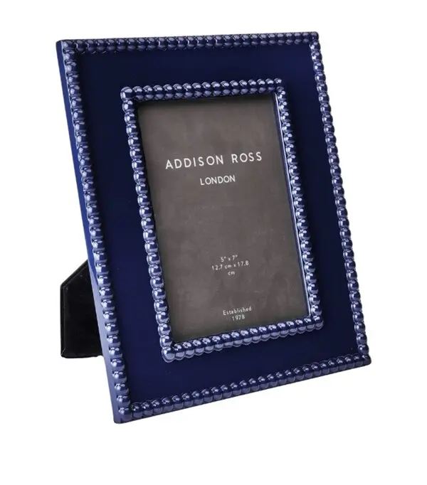 ADDISON ROSS LONDON Lacquer Bobbin Picture Frame - Navy