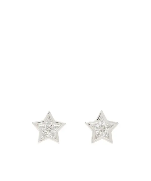 NUMBERING Star Earrings - Silver