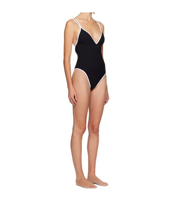 Balmain Deep V-neck One-piece Swimsuit