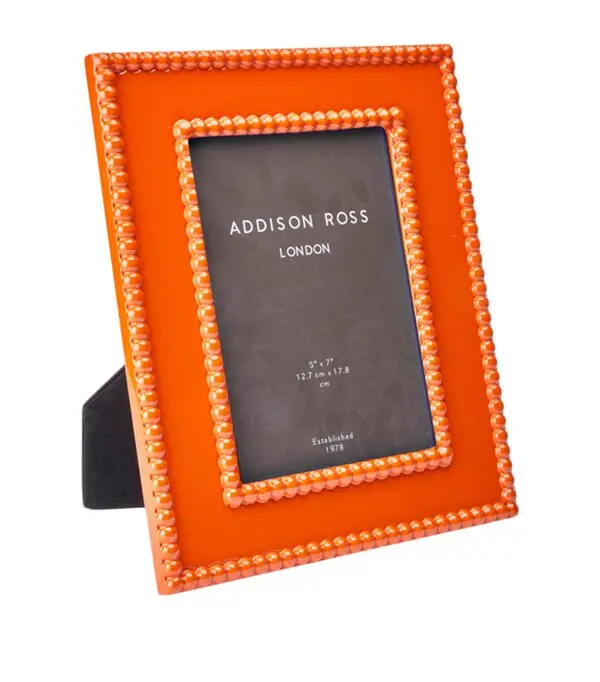 ADDISON ROSS LONDON Lacquer Bobbin Picture Frame - Orange