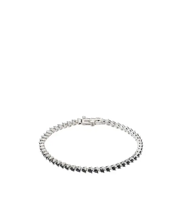 NUMBERING Inlaid Bracelet - Silver/black