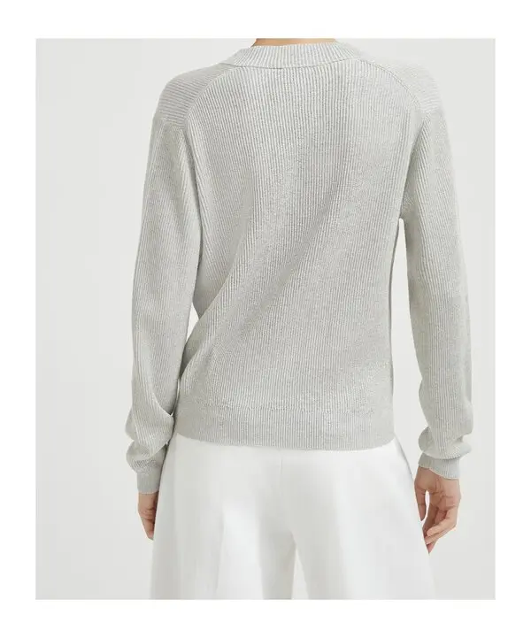 Brunello Cucinelli Long Sleeve V-neck Sweater