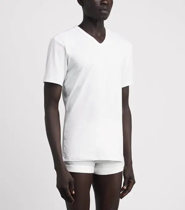 Calvin Klein Stretch-cotton V-neck T-shirts