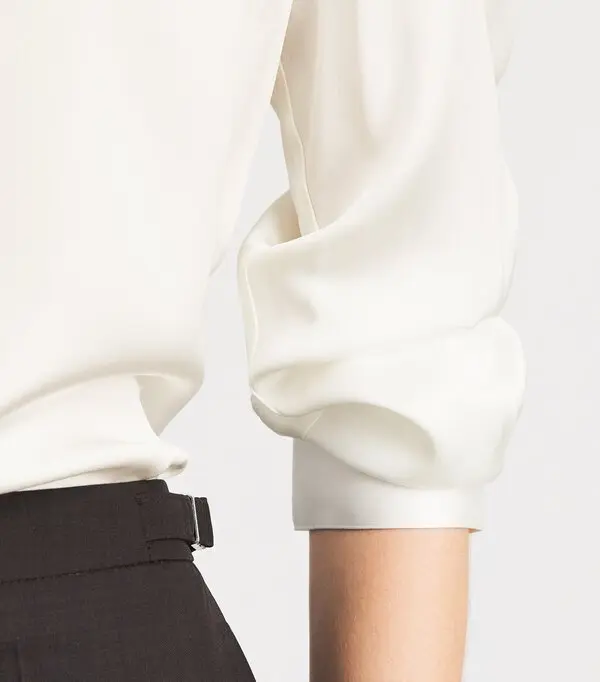Vince Silk-blend Scarf-detail Shirt