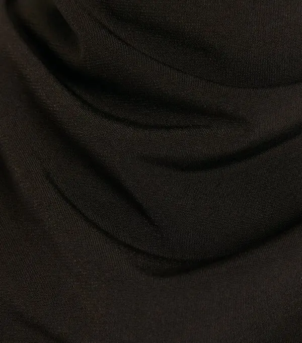 Vince Draped Cowl Neck Matte Jersey Top - Brown