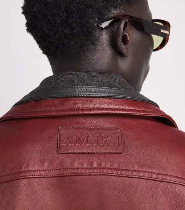 Amiri Vintage-cut Leather Jacket