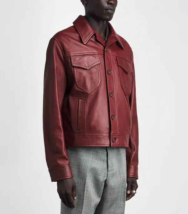 Amiri Vintage-cut Leather Jacket
