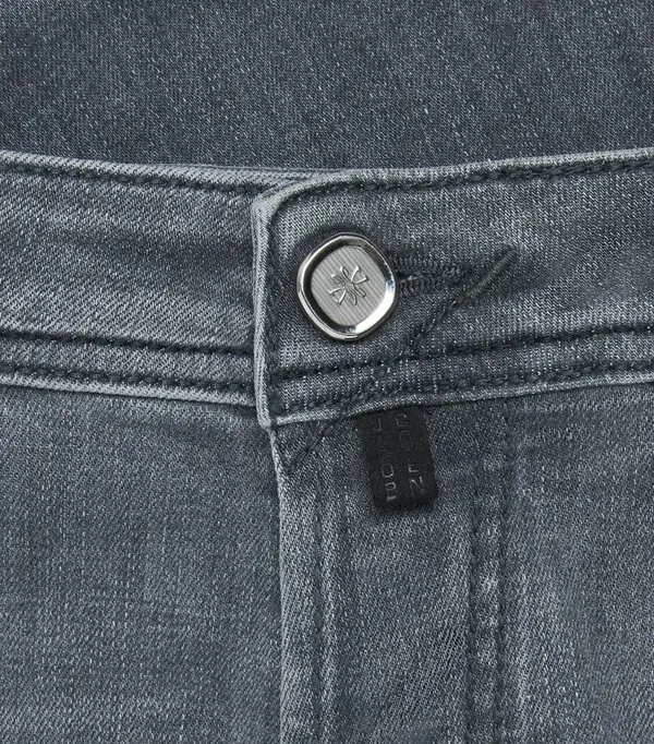 Jacob Cohen Bard Slim Jeans With Ostrich Leather Patch - Black
