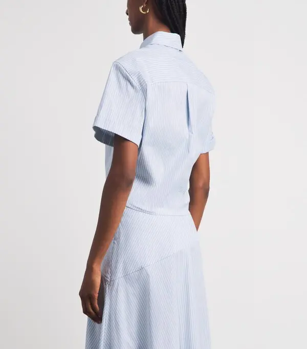 Theory Striped Tie-front Shirt - Blue