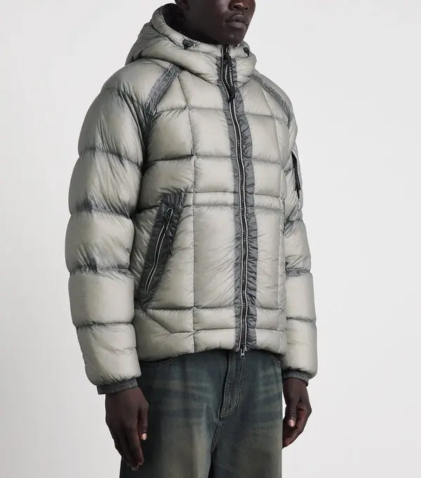 C.P. COMPANY Hooded Down Puffer Jacket - Grey