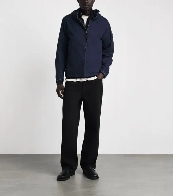 C.P. COMPANY Garment-dyed Micro-reps Jacket - Blue
