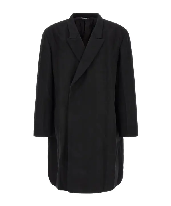 KIKO KOSTADINOV Peak Lapel Overcoat - Black