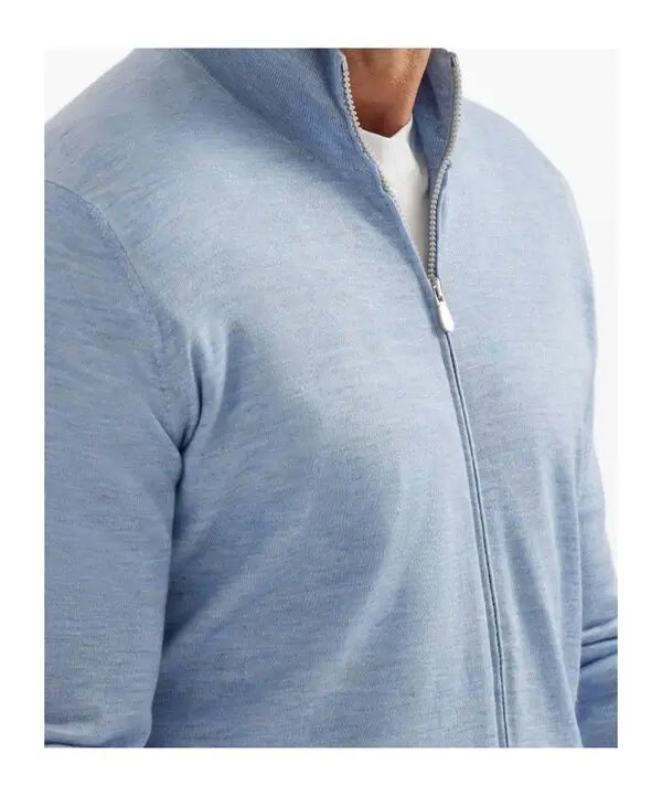 Brunello Cucinelli Long-sleeved Zipped Cardigan - Blue