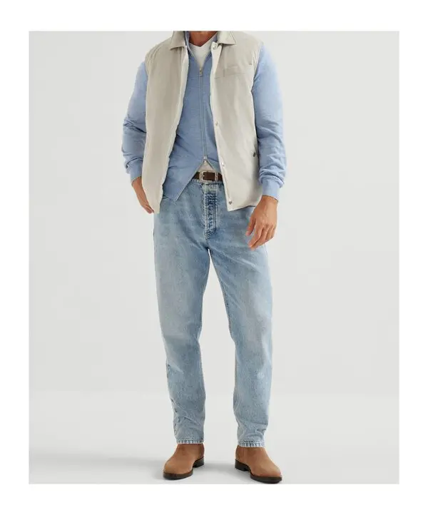 Brunello Cucinelli Long-sleeved Zipped Cardigan - Blue