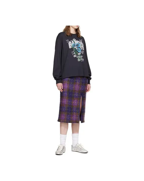 GANNI Long-sleeve T-shirt With Flowers
