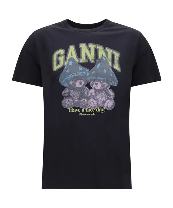 GANNI Teddy Mushrooms Graphic T-shirt