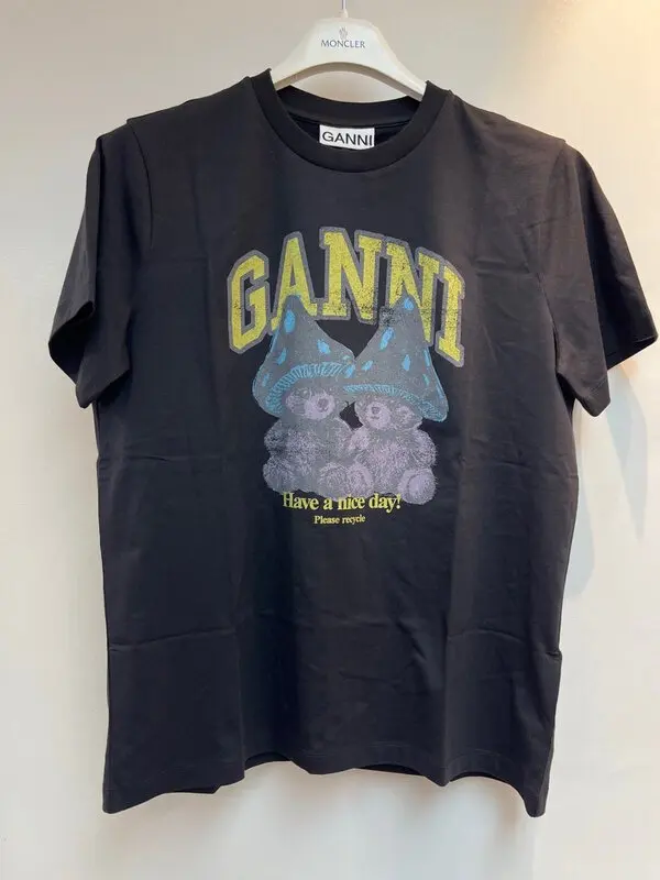 GANNI Teddy Mushrooms Graphic T-shirt