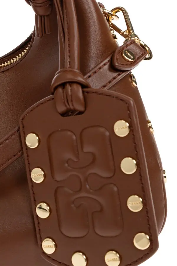 GANNI Mini Hobo Stud-embellished Totebag