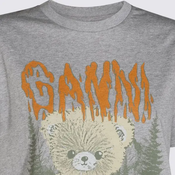 GANNI T-shirt With Forest Teddy