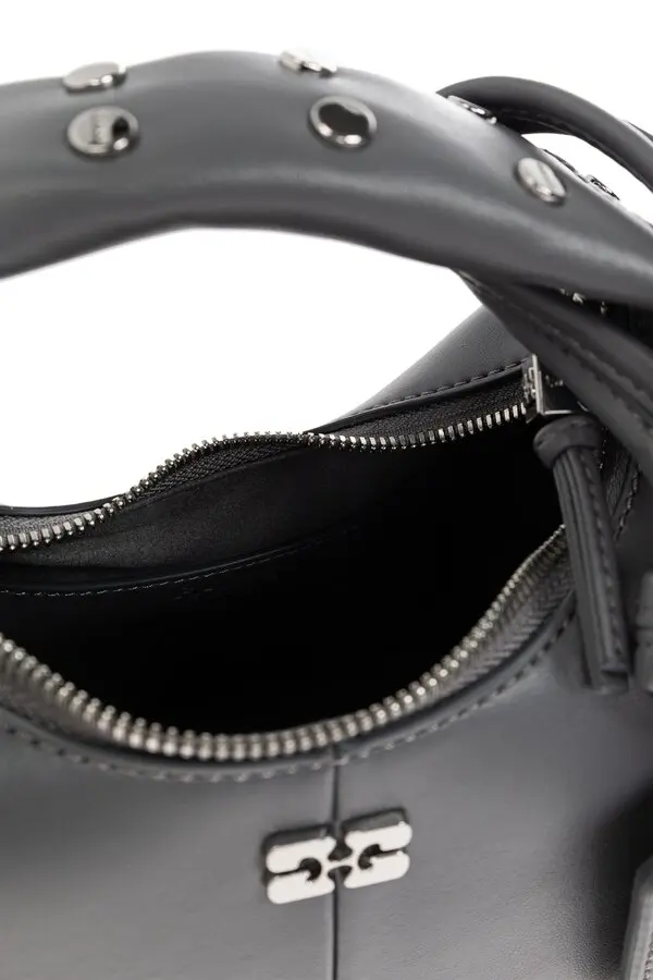GANNI Stud-embellished Leather Shoulder Bag