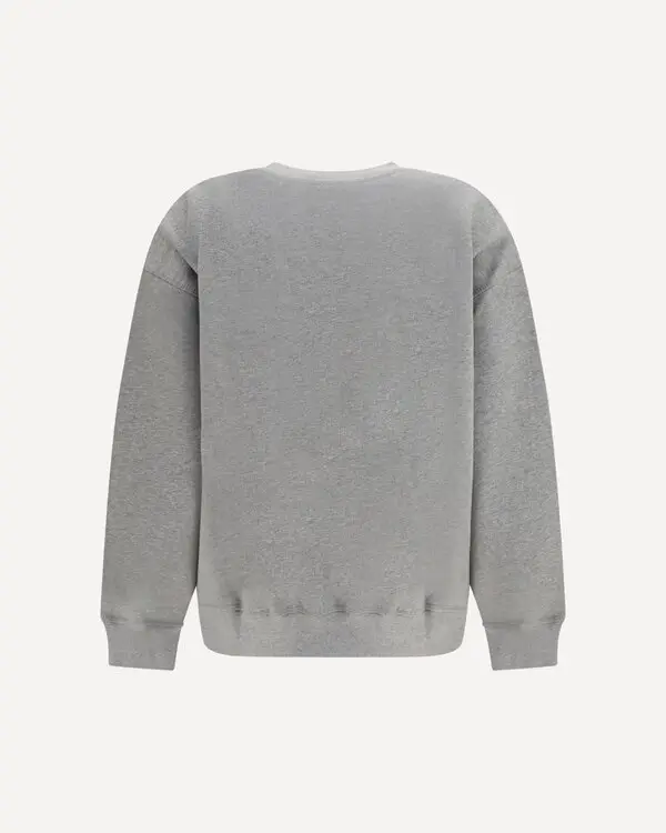 GANNI Printed Cotton Sweatshirt - Grey