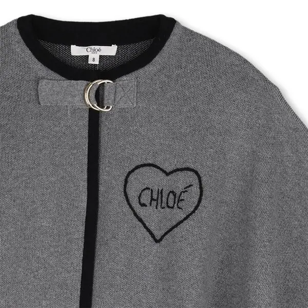 Chloé Heart-embroidered Buckled Cape