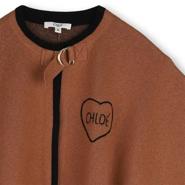 Chloé Logo-embroidered Heart-motif Cape