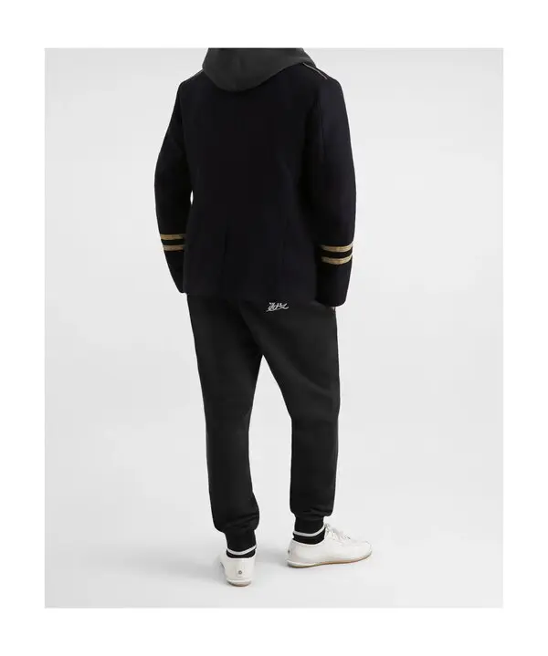 Dolce & Gabbana Cotton Hooded Sweatshirt With Logo Detailing - Blue